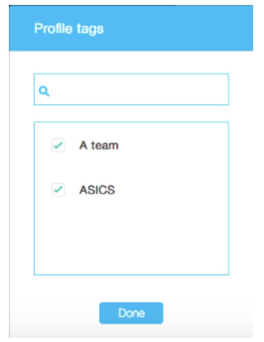 How do I manage profile tags for my talent database?